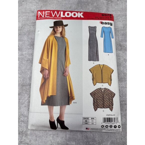 Brand: New Look | Office | New Look 6573 Dress Cardigan Sewing Pattern ...